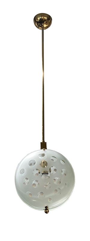 Lampadario Vintage Ottone vetri tondi - Robertaebasta® Art Gallery