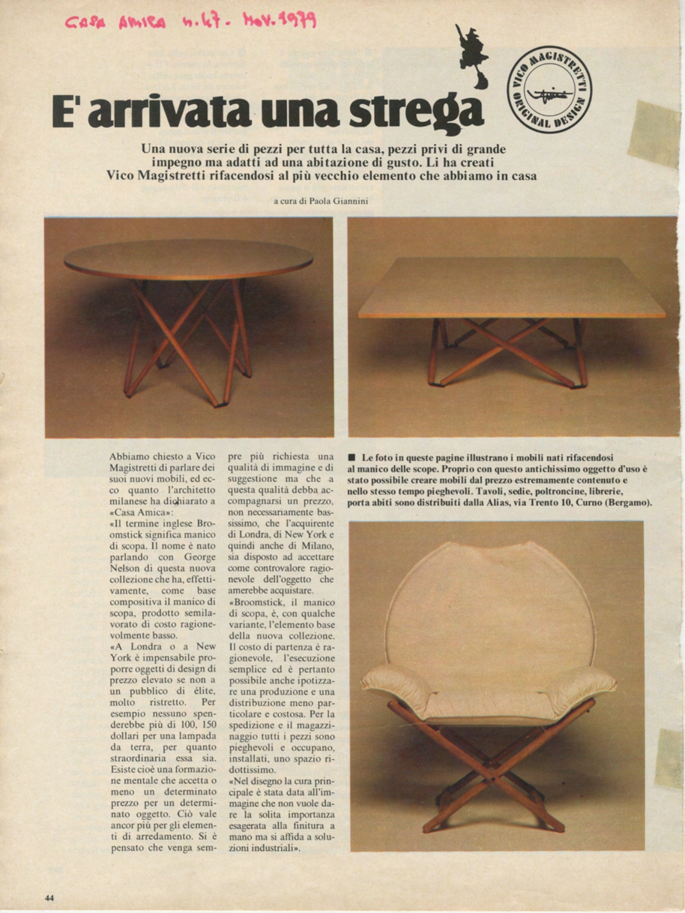 Mobili, Tavoli Vico magistretti broomstick - Vico magistretti ...