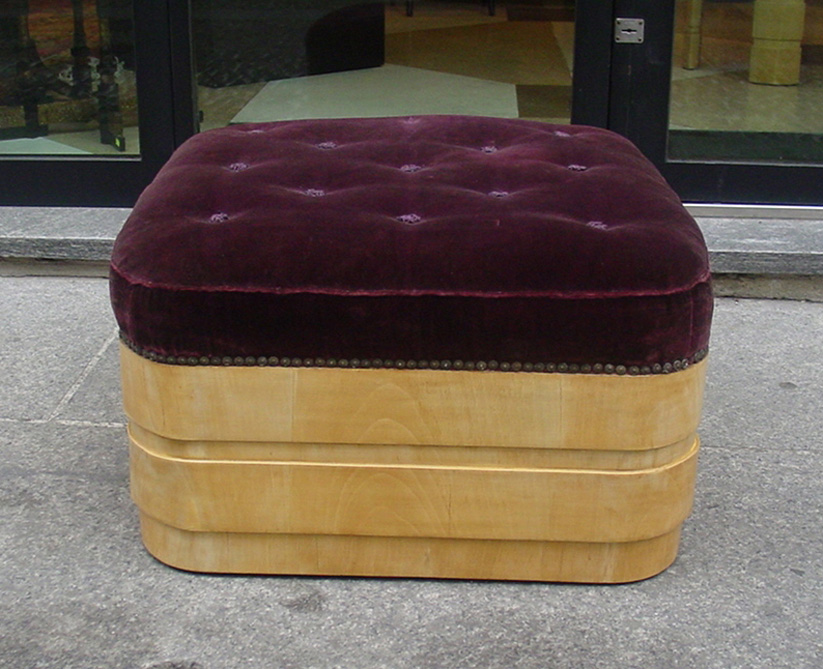 Pouff Art Decò Velluto viola - Robertaebasta® Art Gallery