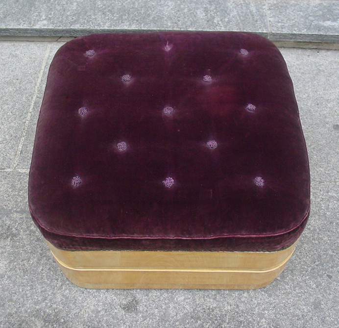 Pouff Art Decò Velluto viola - Robertaebasta® Art Gallery