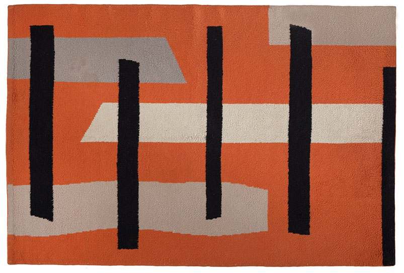 Jaques borker: Tappeto Arancio e nero Design - Robertaebasta®