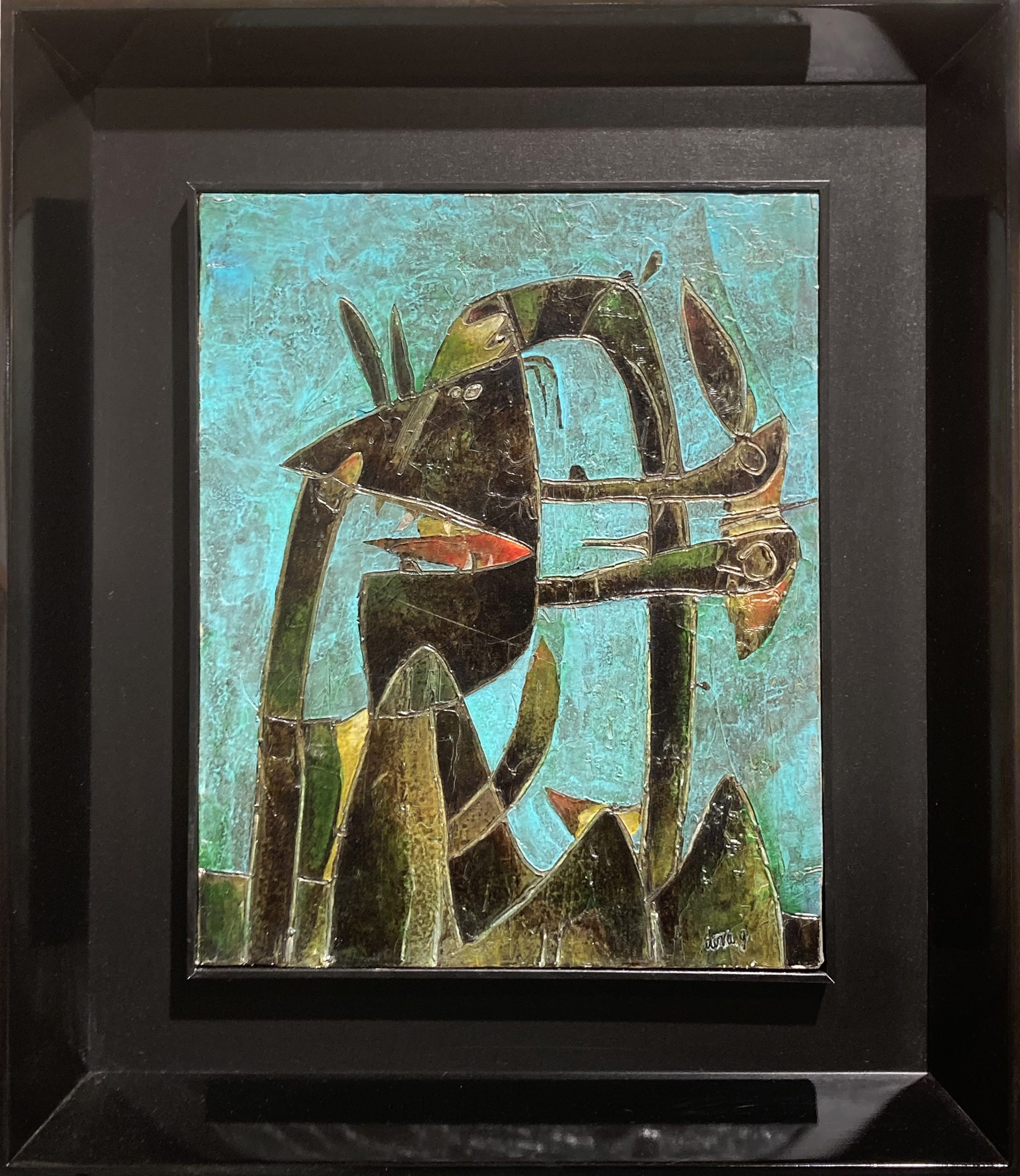 Gianni dova: Quadro Art Decò Clown 1958 - Robertaebasta® Art Gallery